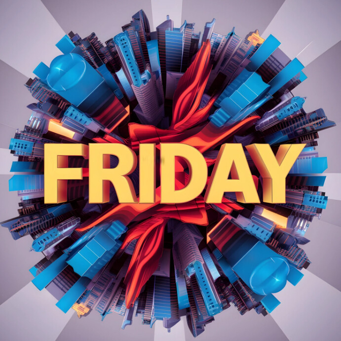 Copy of Purple 3d Dynamic 3d Fun Friday Designs Insta | PosterMyWall