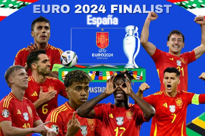 Purple 3d Euro 2024 Champions Poster Template | PosterMyWall