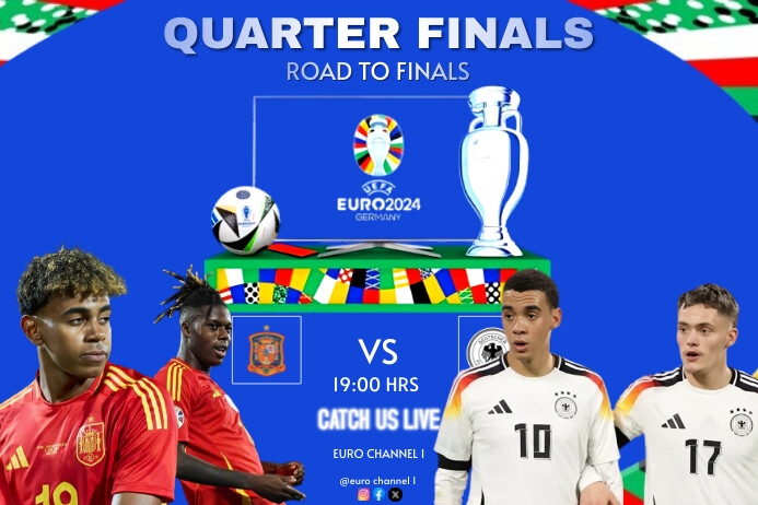 Purple 3d Euro 2024 Spain Vs Germany Poster P Ithempulethi | PosterMyWall