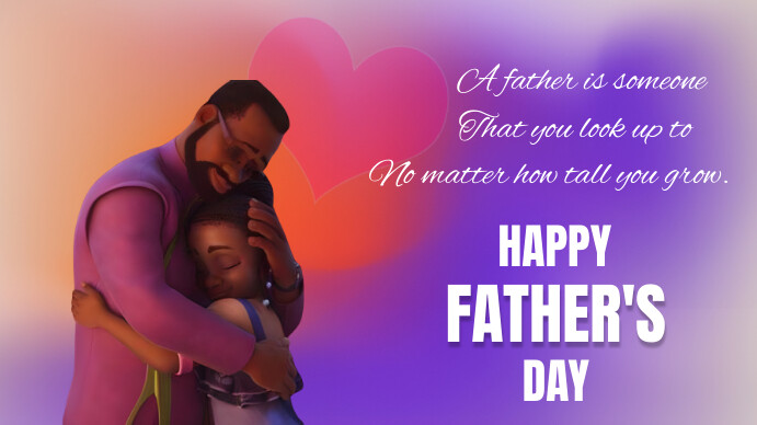 Purple 3d Gradient Father's Day Digital Displ Template | PosterMyWall
