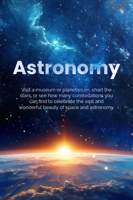 Copy of Purple 3d International Astronomy Day Poster | PosterMyWall