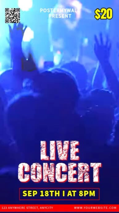 Purple 3d Live Concert Reel Instagram Template | PosterMyWall