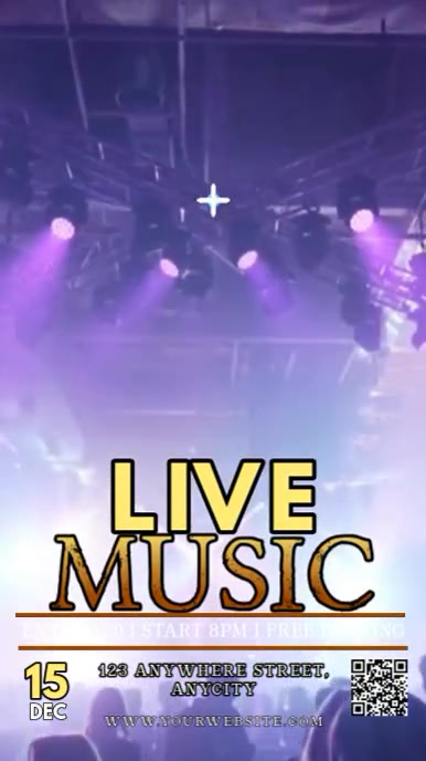 Copy of Purple 3d Live Music Reel Instagram | PosterMyWall