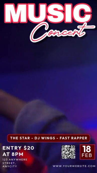 Purple 3d Music Concert Reel Instagram Template | PosterMyWall