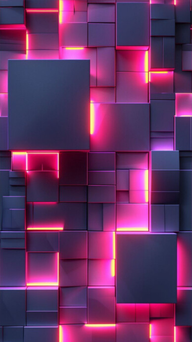 Purple 3d Neon Grid Blocks Instagram Story Templat | PosterMyWall