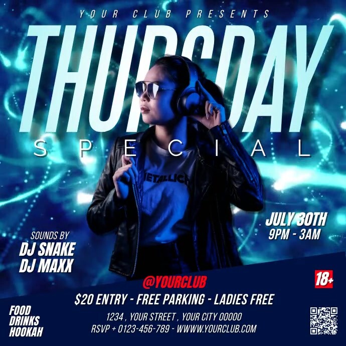 Purple 3d Thursday Special Instagram Post Templat | PosterMyWall