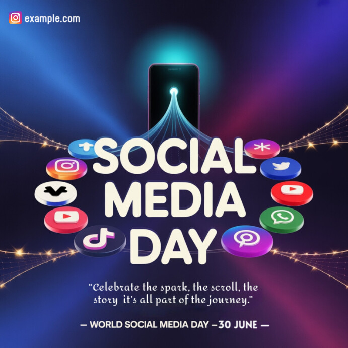 Copy of Purple 3d World Social Media Day Celebration Post – 30 June ...