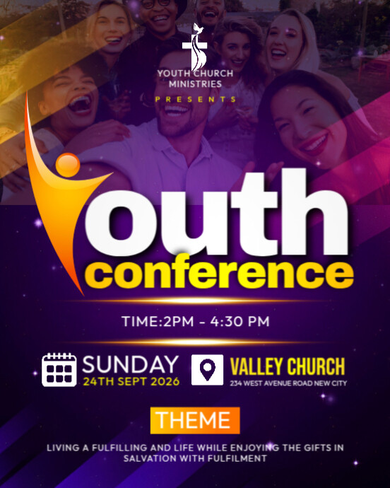 Copy of Purple 3d Youth Conference Summit Congress Convention Seminar ...
