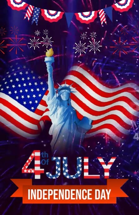 Purple 4th Of July Festival Tabloid Template | PosterMyWall