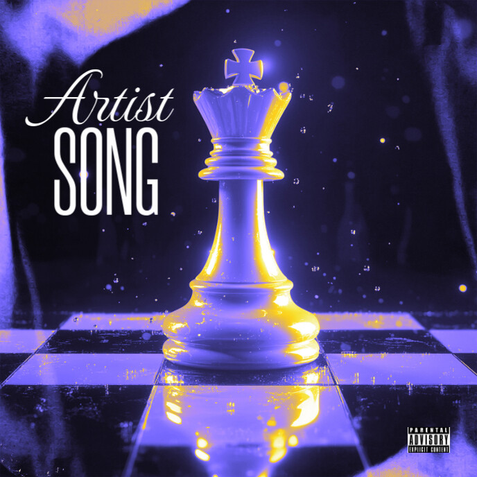 Purple Abstract 3d Chess Album Cover Template | PosterMyWall