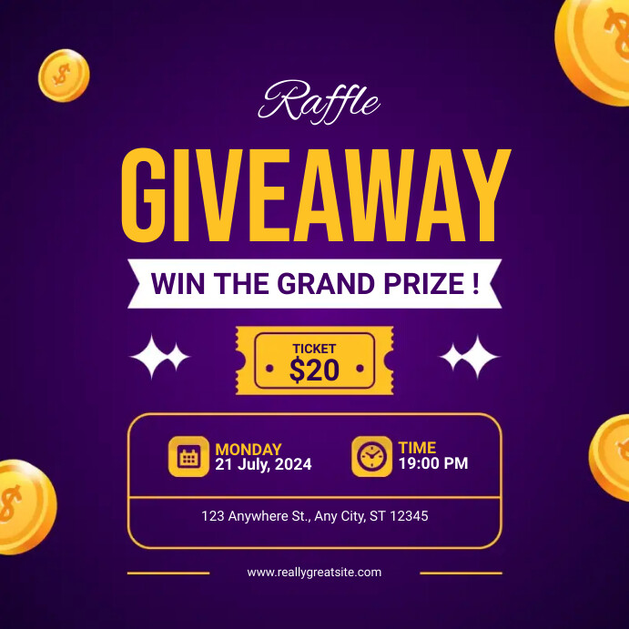 Copy of Purple Abstract Giveaway Instagram Post | PosterMyWall