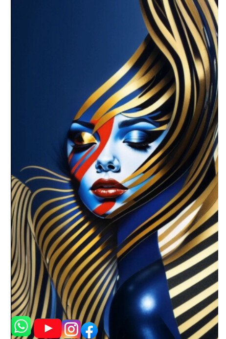 Purple Abstract Painting Poster Templat | PosterMyWall