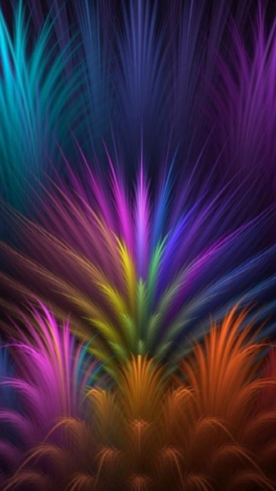 Purple Abstract Rainbow Feather Explosion Instagram Story Template ...