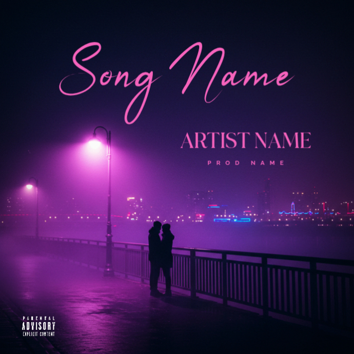 Purple Album Cover couple vibe Template | PosterMyWall