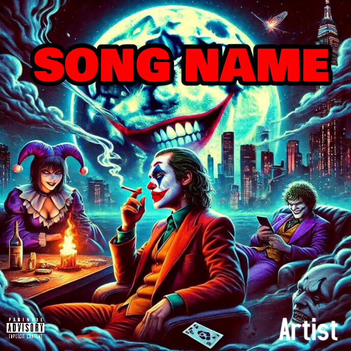 Purple Album Cover Joker Album Cover Album Cover Template | PosterMyWall