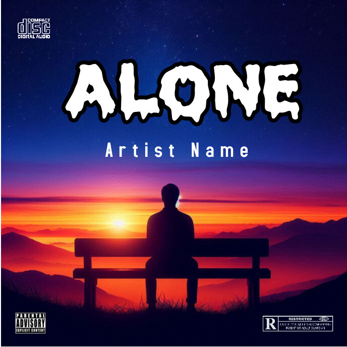 Purple Alone Song Album Cover Template | PosterMyWall
