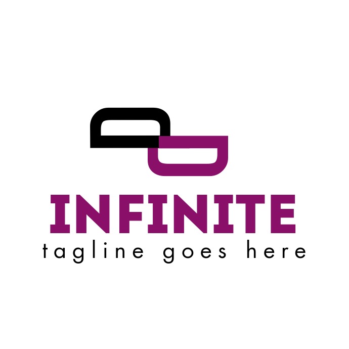 Plantilla de purple and black minimal infinte logo | PosterMyWall