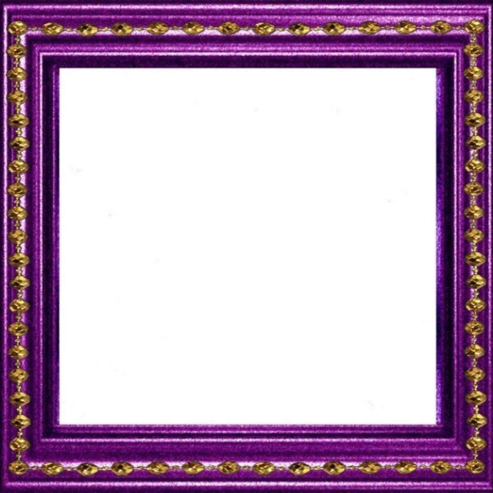 Purple and gold frame isolated on white Template | PosterMyWall