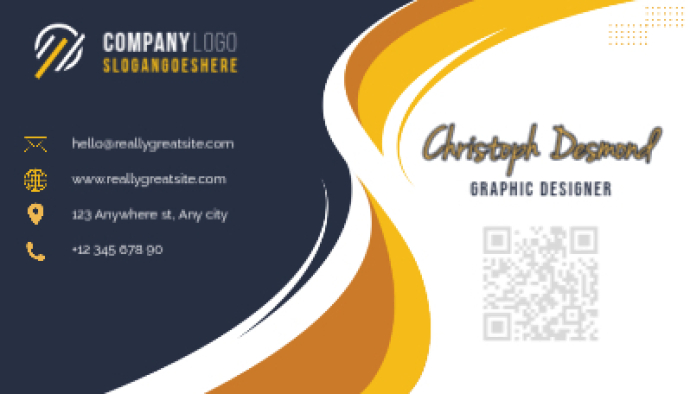 Purple Beautiful Modern Yellow Business Card Template | PosterMyWall