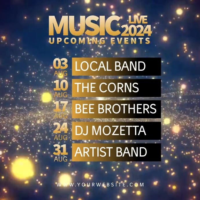 Purple Berbasis Daftar Upcoming Events Pos In Template | PosterMyWall