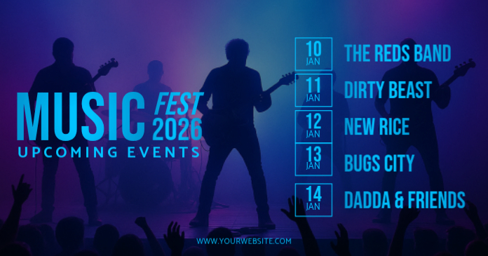 Purple Berbasis Daftar Upcoming Music Events Gambar Bersama Facebook ...