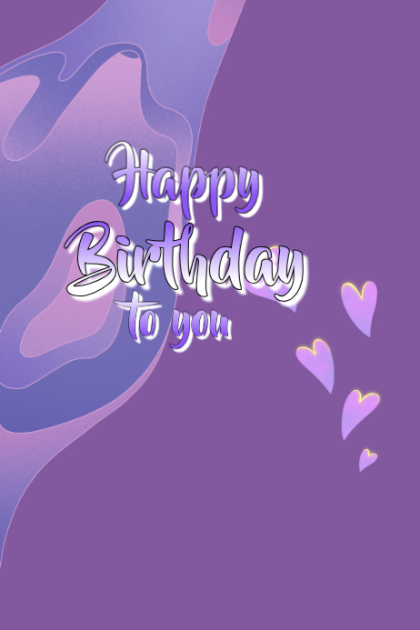 Purple Birthday Celebration Poster Template | PosterMyWall