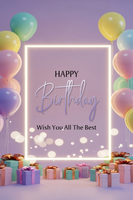 Purple Birthday Celebration Poster Template | PosterMyWall