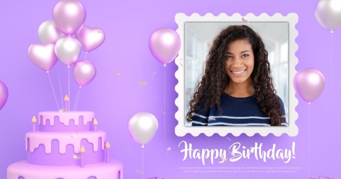 Purple Birthday Template | PosterMyWall