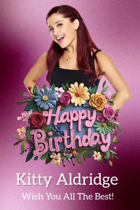 Plantilla de Purple Birthday Wish Card Poster | PosterMyWall