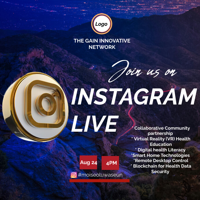 Plantilla de Purple Blue Ba Instagram live Post | PosterMyWall