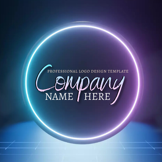 Plantilla de PURPLE BLUE LIGHT LOGO DESIGN TEMPLATE | PosterMyWall
