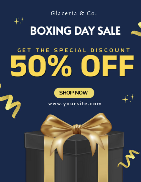 Purple Boxing Day Special Discount Promotion Flyer (us Letter) Template ...