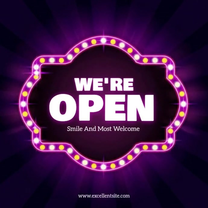 Purple Business Opening Announcement Instagram Post Video Template ...
