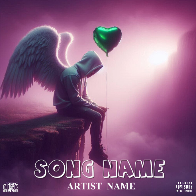 Purple Cd Mixtape Song Album Cover Art Template Album Cover | PosterMyWall