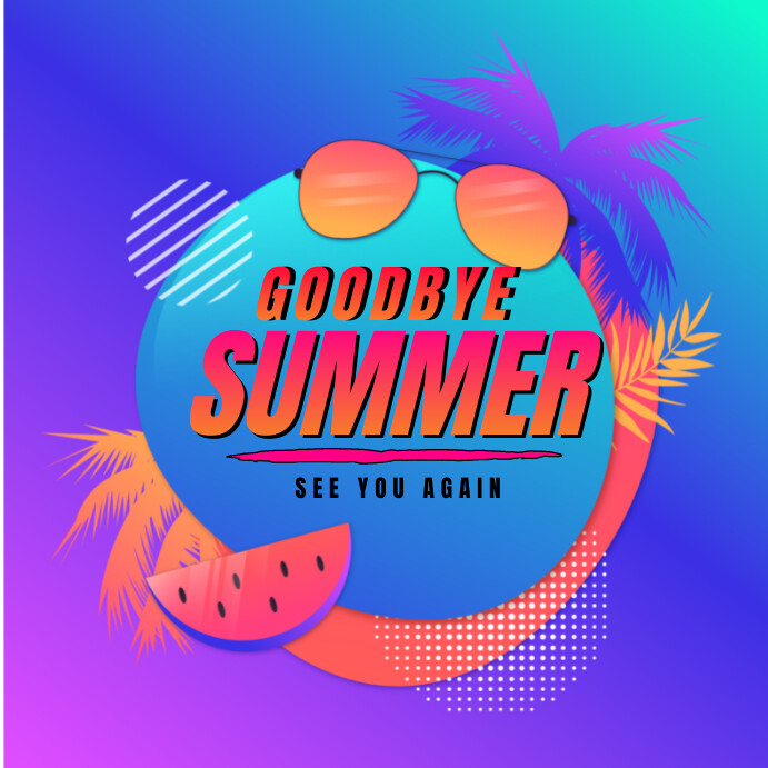 Plantilla de Purple Ceria Goodbye Summer Pos Instagram | PosterMyWall