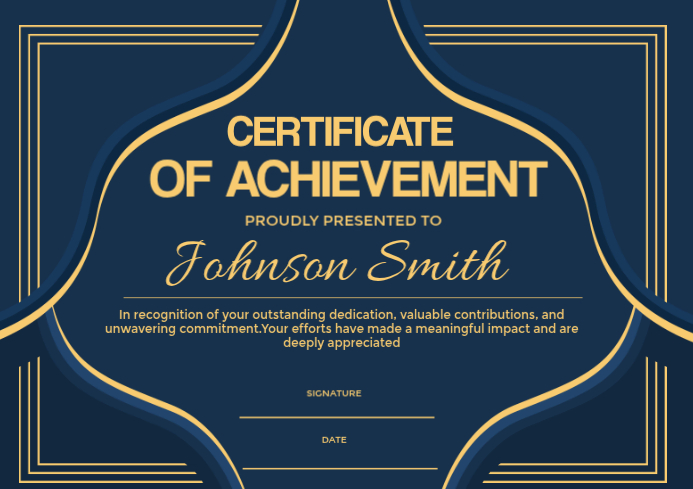 Plantilla de Purple Certificate Of Achievement Flyer A3 | PosterMyWall