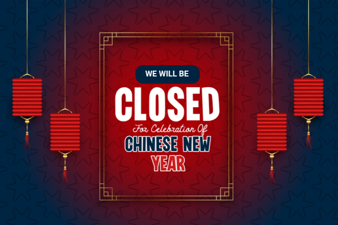 Purple Chinese New Year Closure Label Template | PosterMyWall