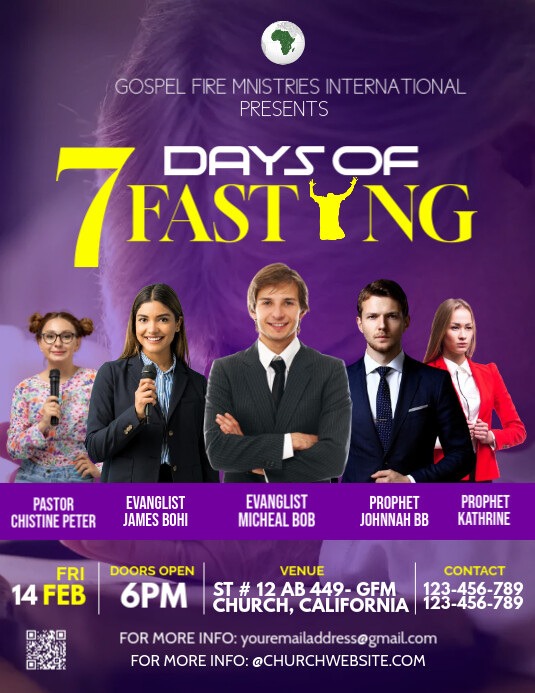 Copy of Purple Church Event Flyer (us Letter) | PosterMyWall