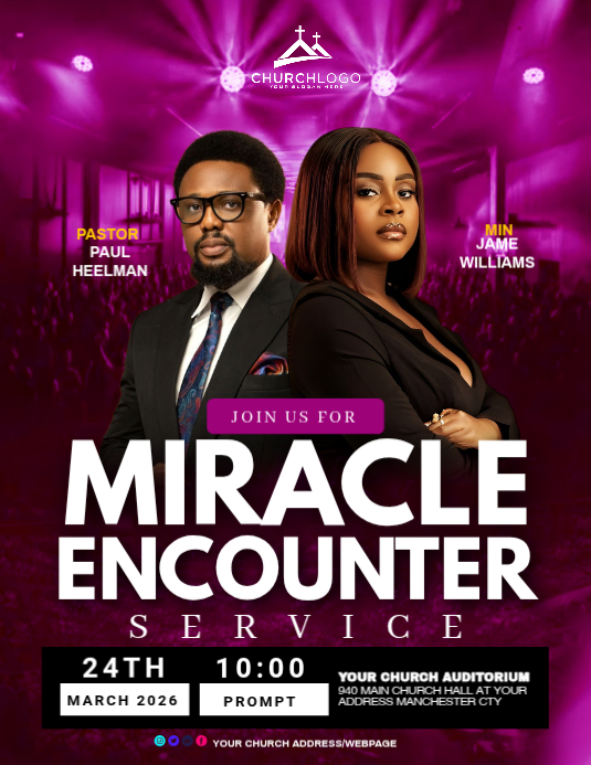 Purple Church Event Flyer Template | PosterMyWall