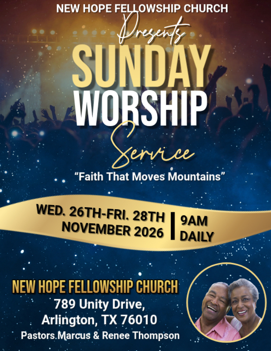 Purple Church Event Flyer Template | PosterMyWall