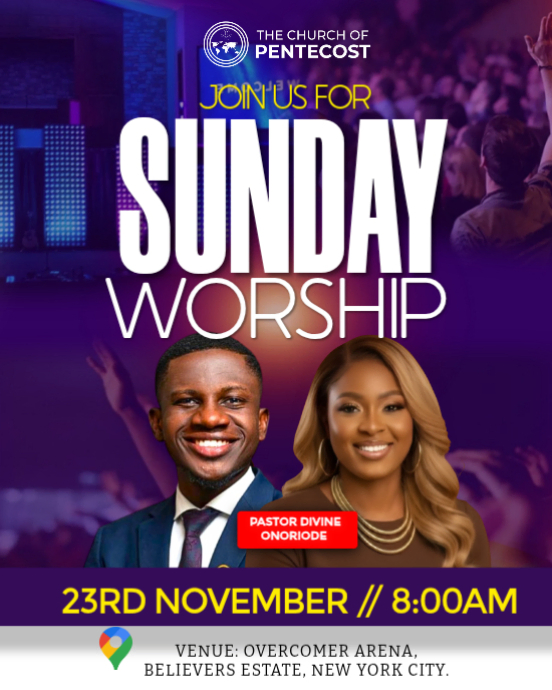 Purple Church Event Instagram Portrait Template | PosterMyWall
