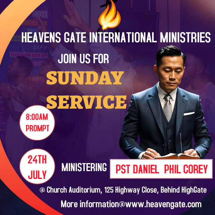 Copy of Purple Church Invitation Instagram Post | PosterMyWall