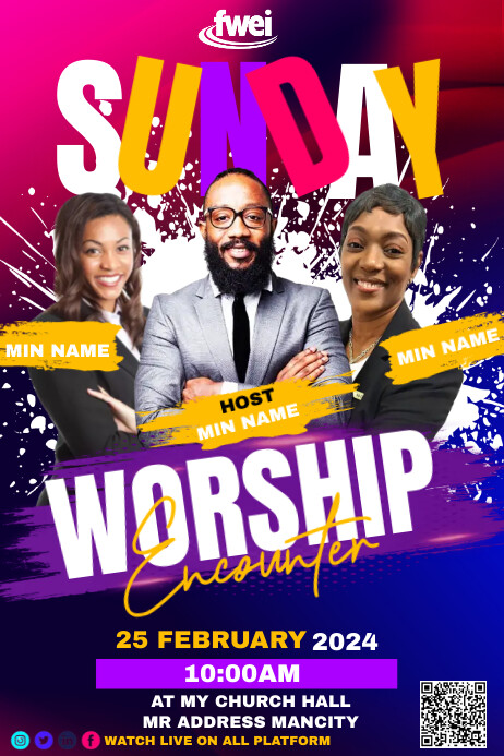 Copy of Purple Church Poster | PosterMyWall