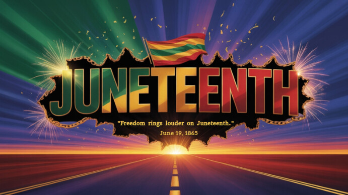 Purple Collage Bold Juneteenth Celebration Poster – African American ...