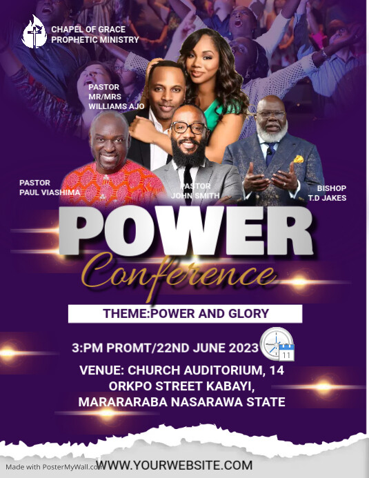 Purple Collage Church Flyer (us Letter) Template | PosterMyWall