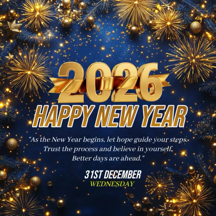 Purple Collage Happy New Year 2026 Instagram Post Template | PosterMyWall