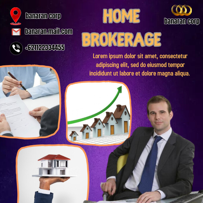 Plantilla de Purple Collage Home Brokerage Instagram Post | PosterMyWall