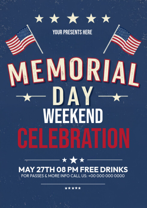 Copy of Purple Collage Memorial Day Party A4 | PosterMyWall