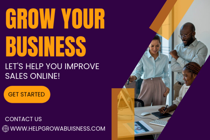 Purple Collage Modern Promotion Business Agency Blog Banner Poster ...