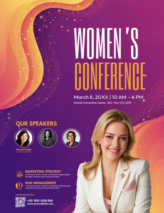 Copy of Purple Collage Women's Conference Flyer (us Letter) | PosterMyWall